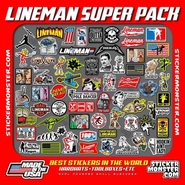 LINEMAN PACK – STICKERMONSTER.COM